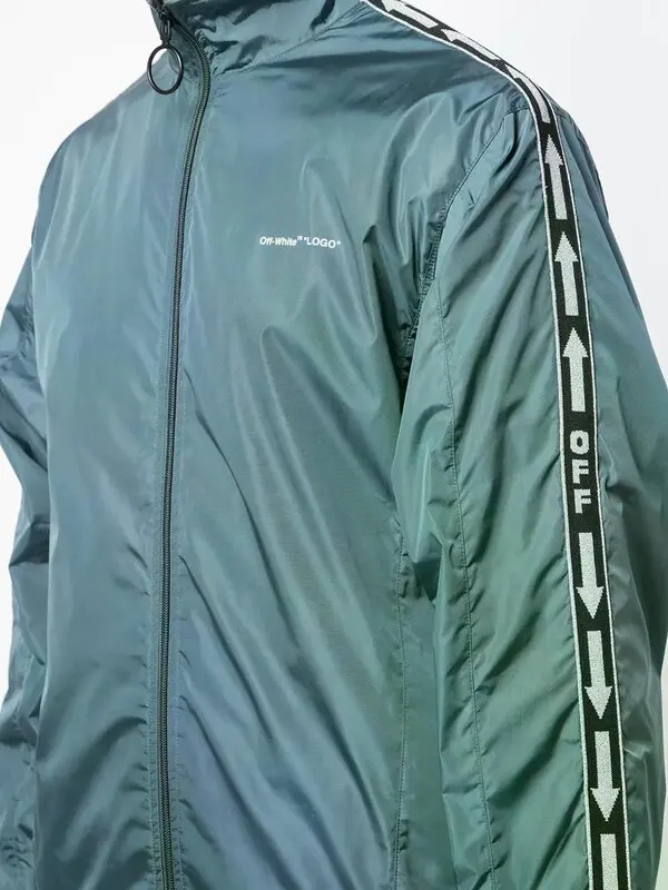 Off-White Logo Stripe Zip-up Jacket