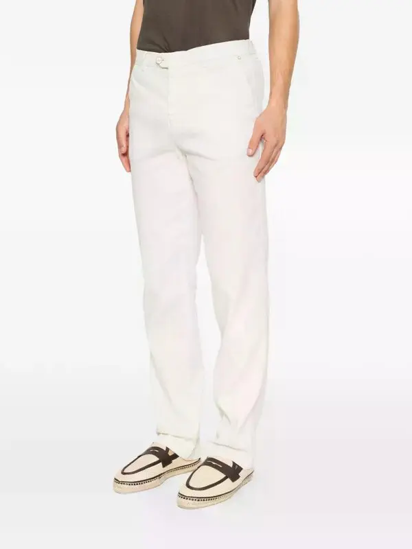 Kiton Logo-patch Straight-leg Trousers