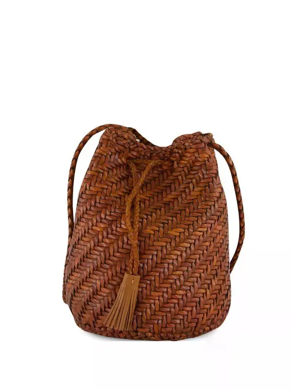 Dragon Diffusion Pompom Double Jump Shoulder Bag - Brown