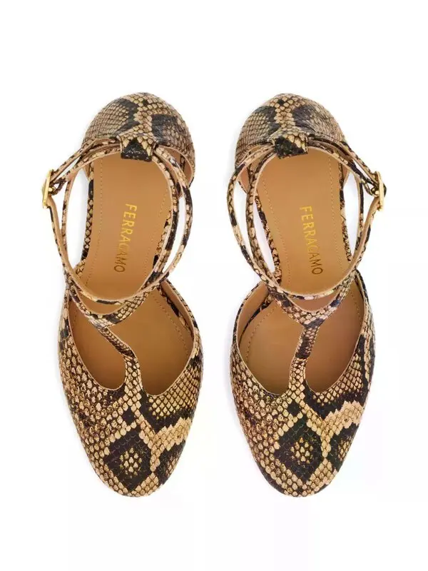 FERRAGAMO T-strap Stiletto Pumps