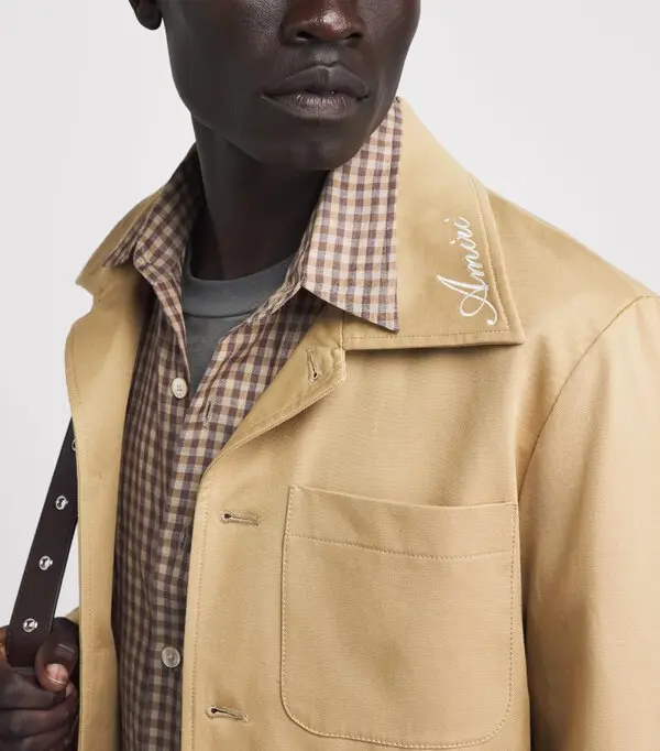 Amiri Cotton Script Shacket