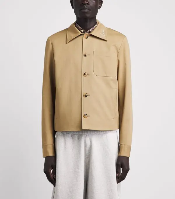 Amiri Cotton Script Shacket