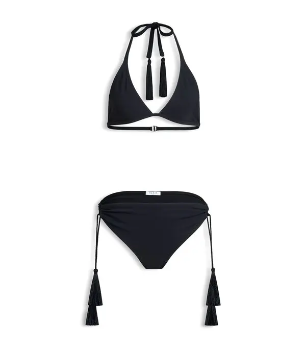 Alaïa Tasseled Triangle Bikini - Black