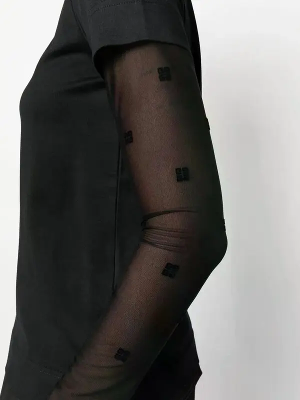Givenchy 4g Tulle-sleeve T-shirt