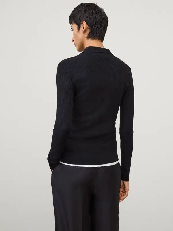 LISA YANG Agata Cardigan Shirt - Black