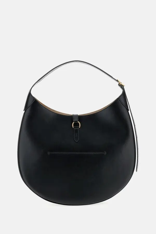 Polo Ralph Lauren Calf Leather Shoulder Bag - Nero