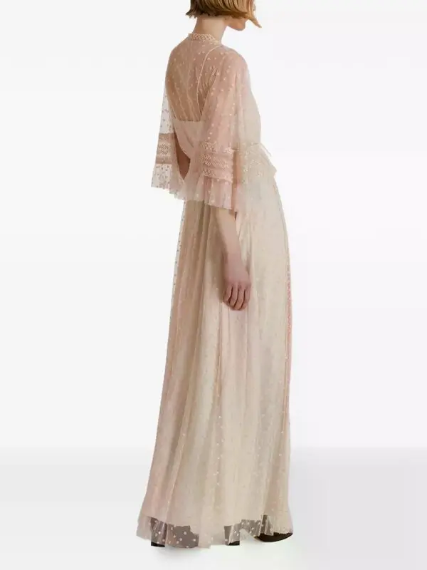 Alberta Ferretti Embroidered Maxi Dress