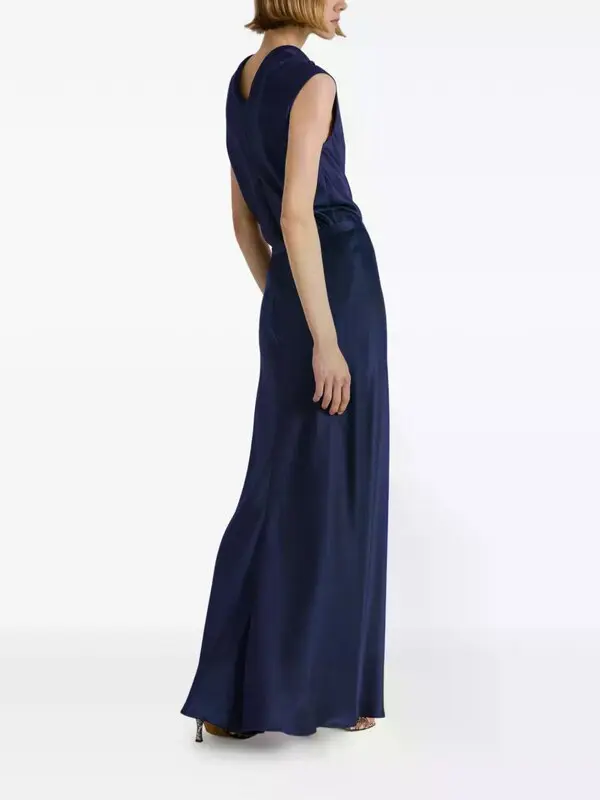 Alberta Ferretti High-waisted Satin Skirt