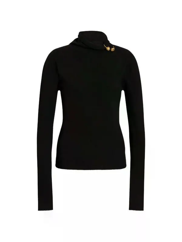 Alberta Ferretti Embellished Roll-neck Sweater - Black