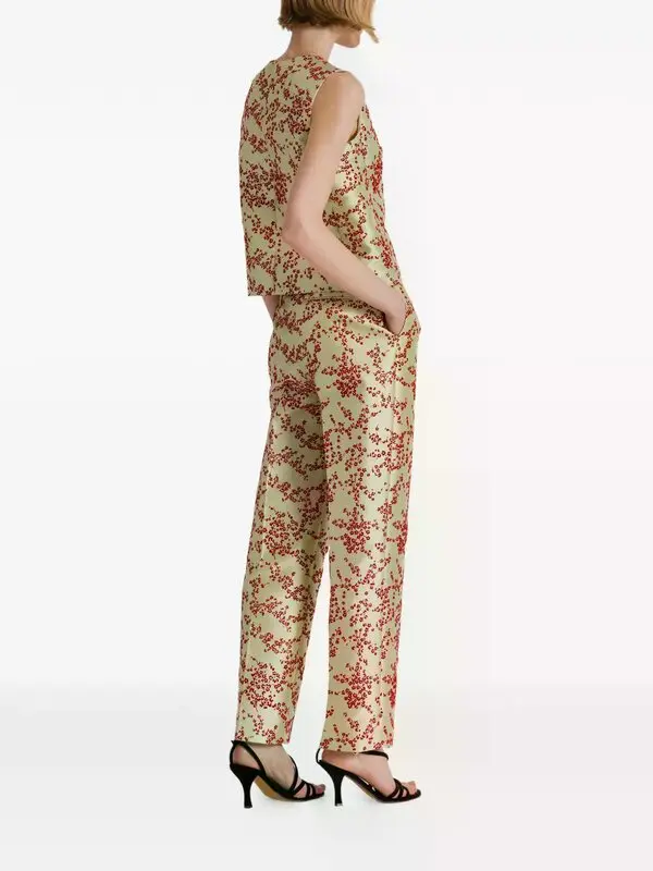 Alberta Ferretti Floral Pattern Trousers