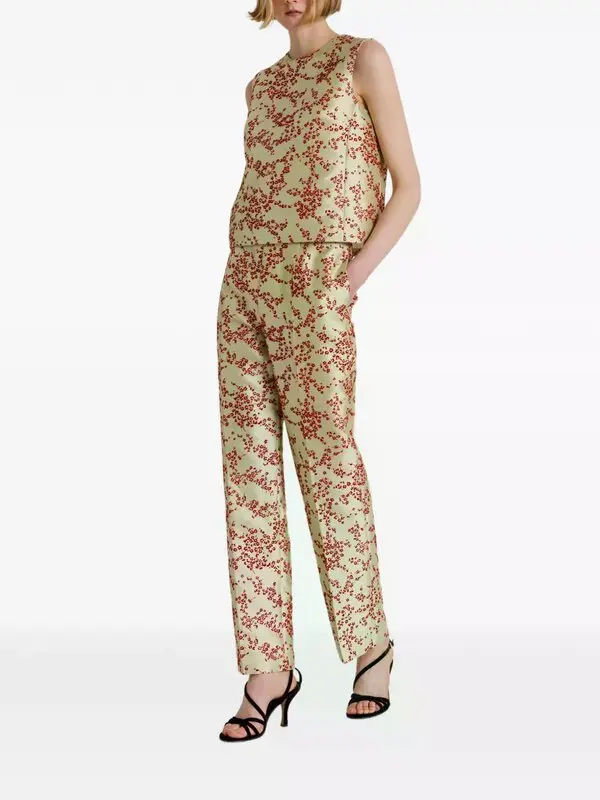 Alberta Ferretti Sleeveless Floral Print Top