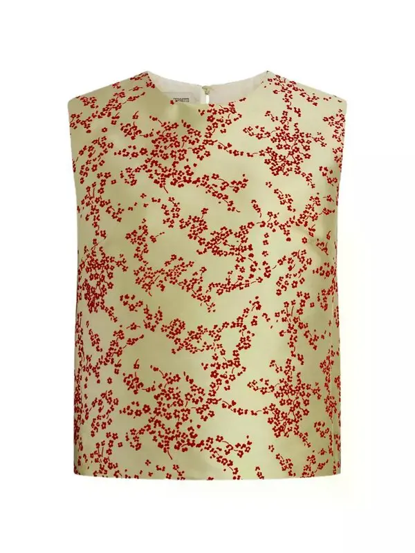 Alberta Ferretti Sleeveless Floral Print Top