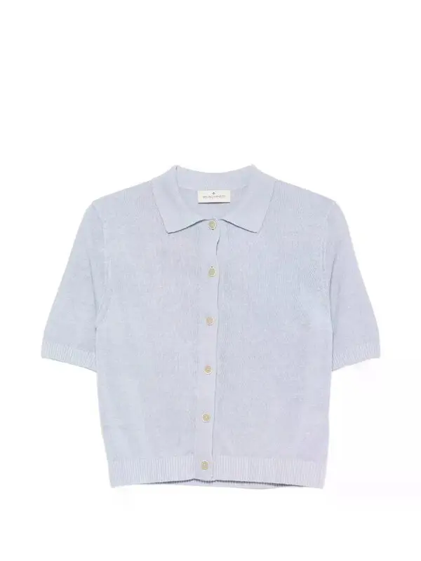 Bruno Manetti Knitted Polo Collar Cardigan