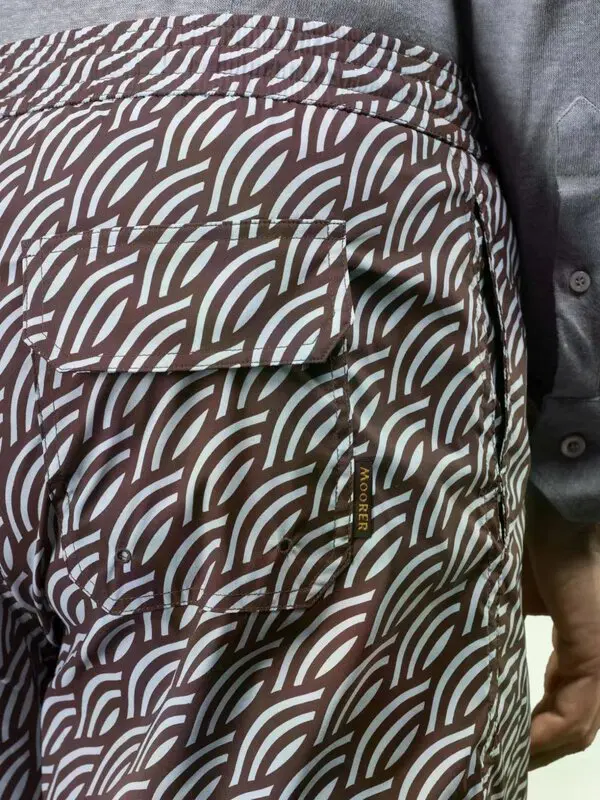 MOORER Geometric-print Swim Shorts