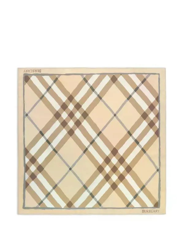 Burberry Watercolour Check Silk Scarf