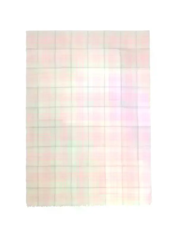 Burberry Wide-embellished Check Wool-silk-blend Scarf - Pink