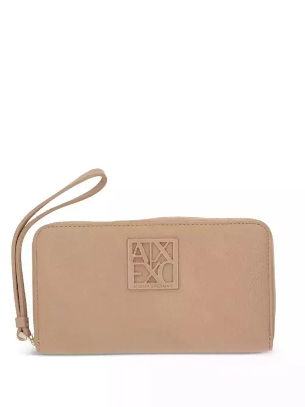 Armani Exchange Logo-detail Zip-fastening Wallet - Neutrals
