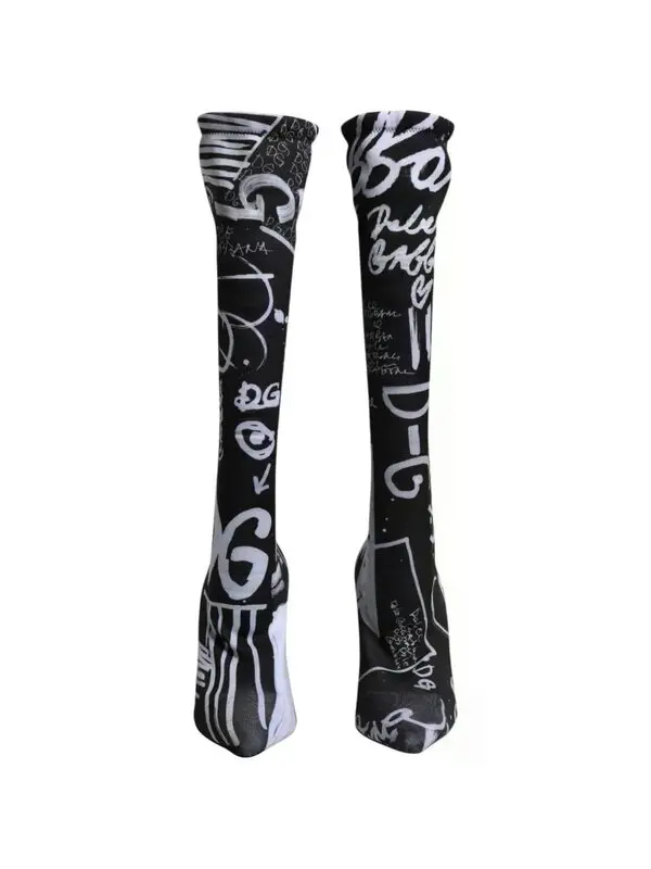 Dolce & Gabbana Graphic-print Pointed-toe Boots