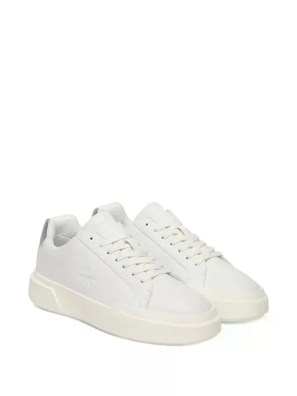 Calvin Klein Tab Chunky Logo-print Leather Sneakers