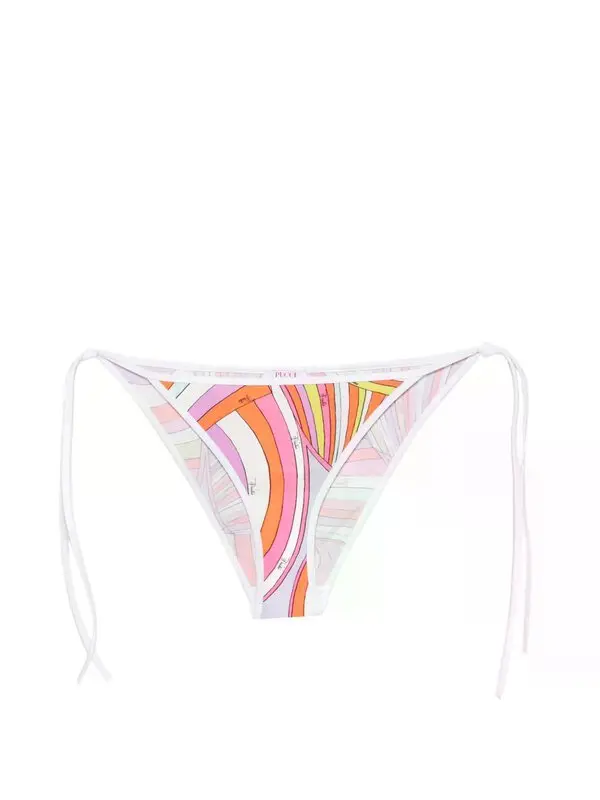 Emilio Pucci Graphic-print Side-tie Bikini Bottoms - Pink