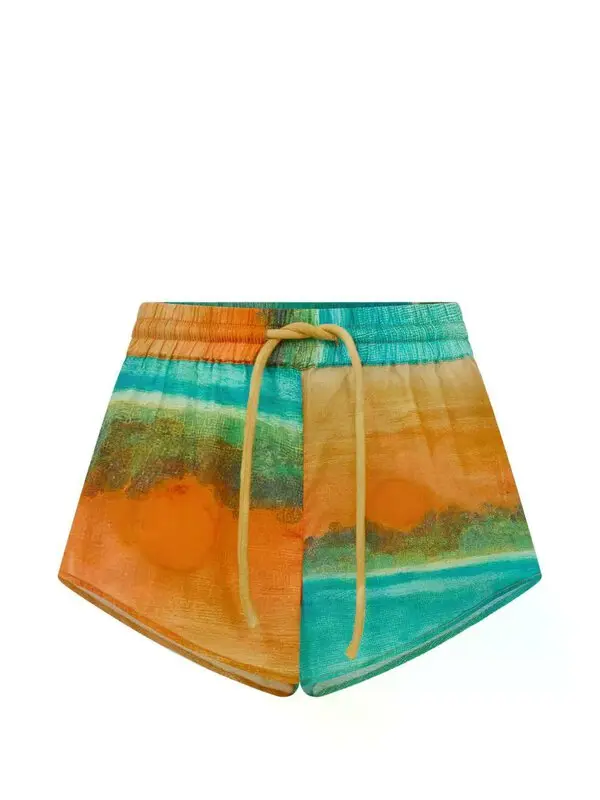 DONDE ESTEBAN Cotton-voile Shorts - Orange