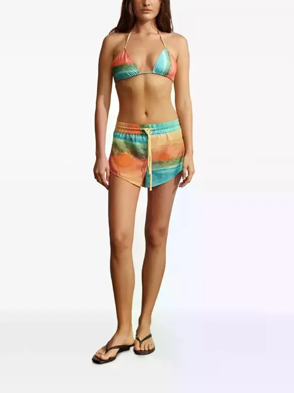 DONDE ESTEBAN Cotton-voile Shorts - Orange