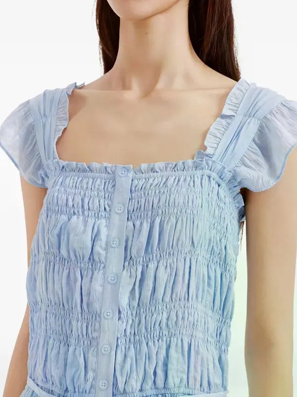 B+AB Ruffled-sleeve Mini Dress