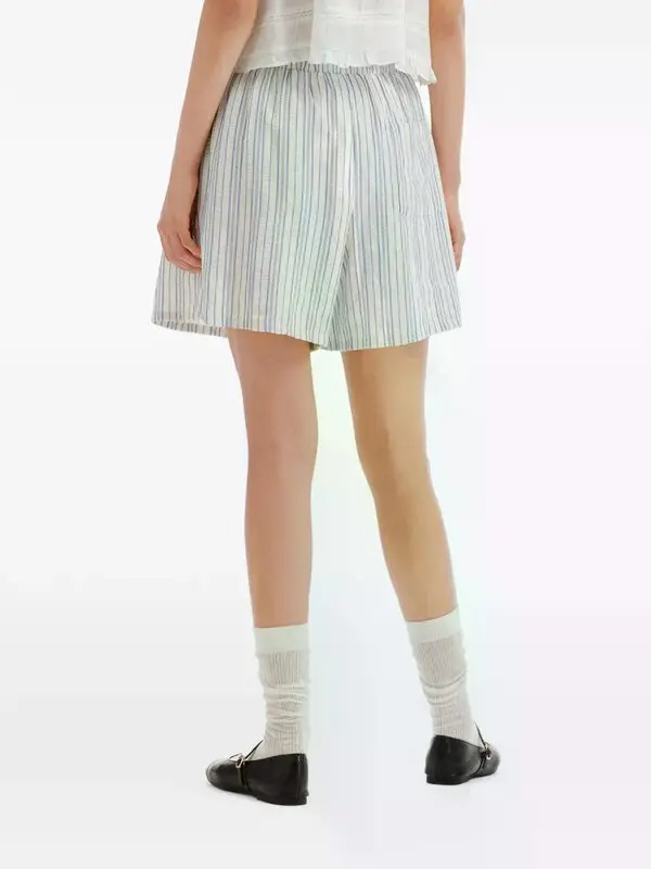 TOUT A COUP Stripe Print Mini Shorts