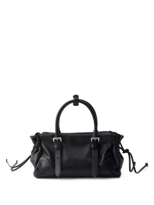 Prada Bonnie Small Leather Bag - Black