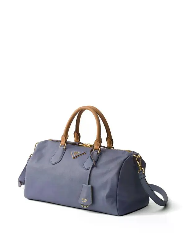 Prada Large Leather Top-handle Bag - Blue