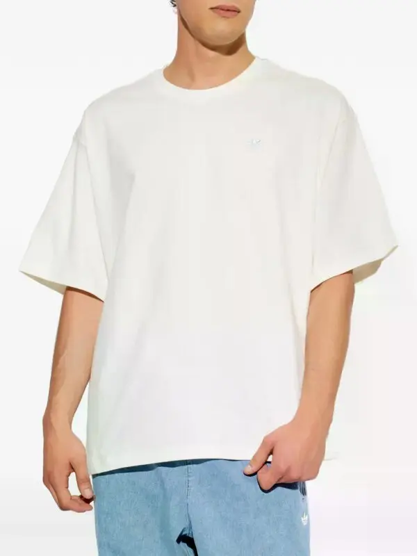 Adidas Logo-embroidered Graphic-print T-shirt
