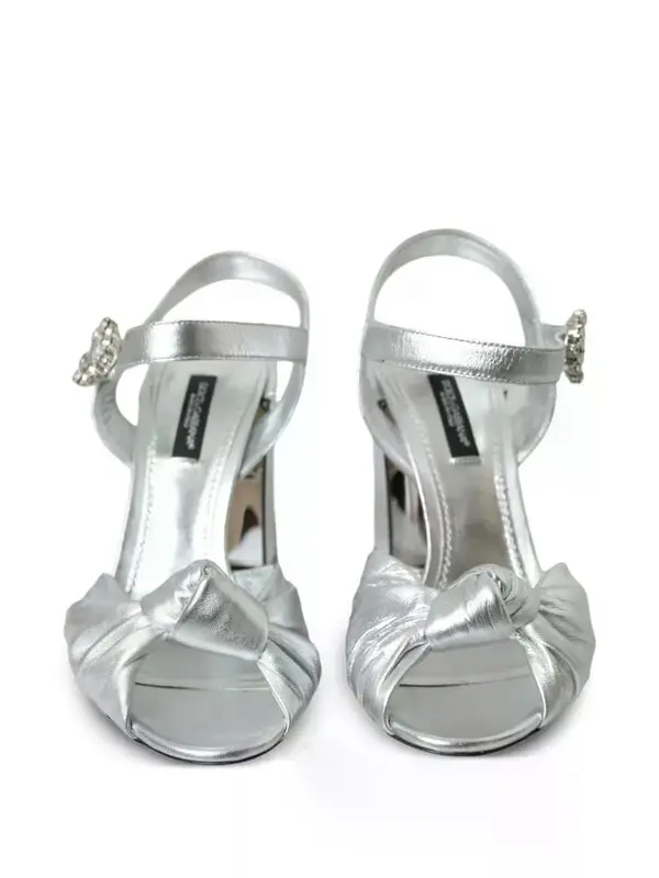 Dolce & Gabbana Knotted Metallic Sandals