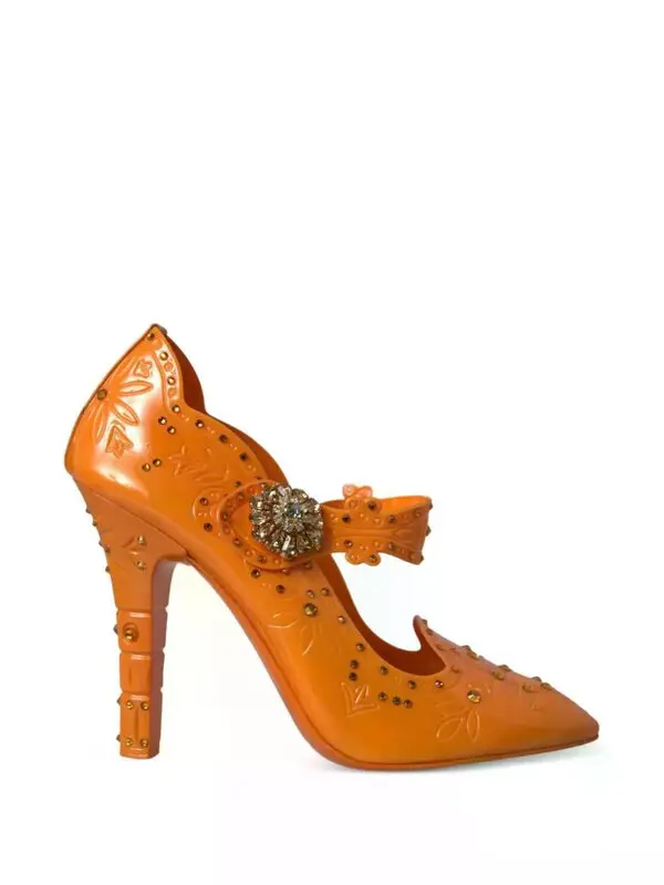 Dolce & Gabbana Crystal-embellished Floral Pumps