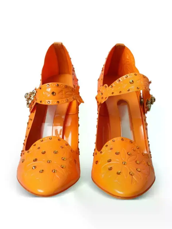 Dolce & Gabbana Crystal-embellished Floral Pumps