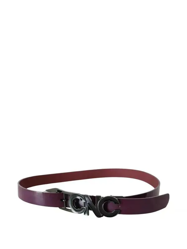 Costume National Logo Letter Leather Belt