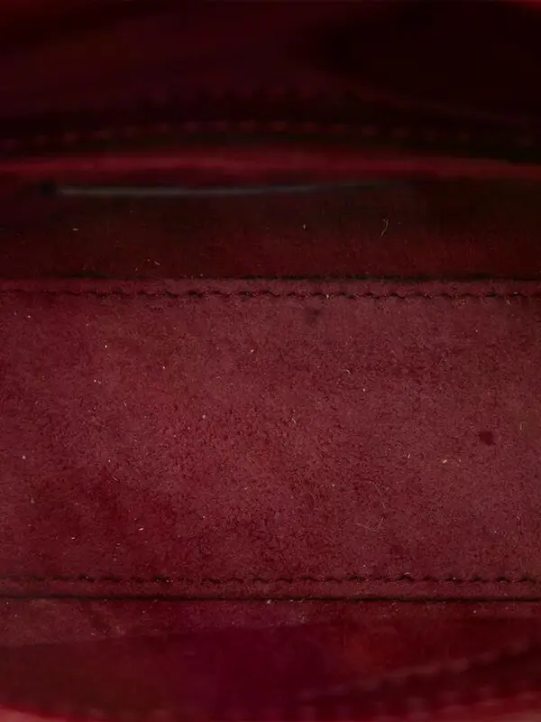 Dior Patent Cannage Lady Satchel - Red