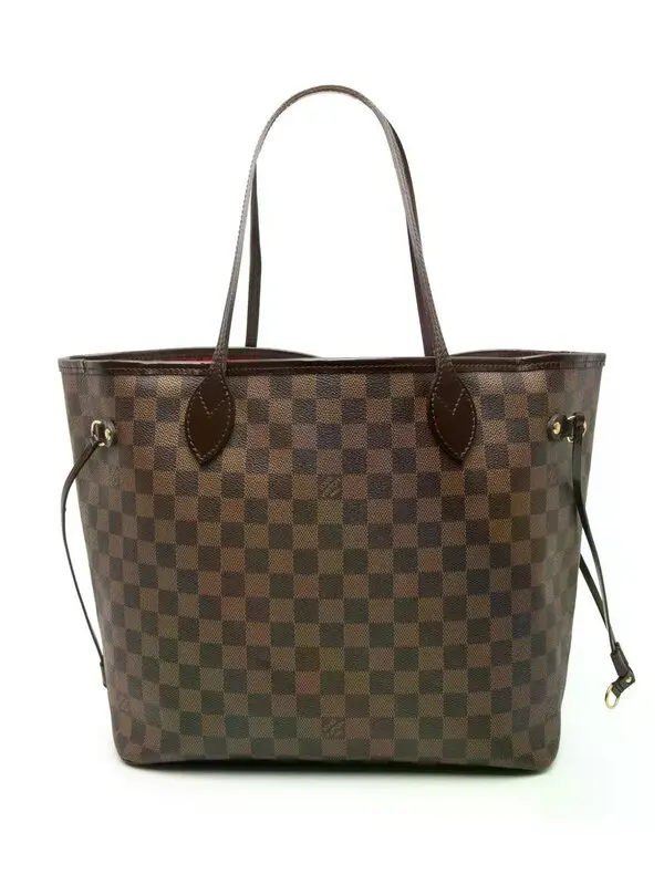 LOUIS VUITTON Damier Ebene Neverfull Mm Tote Bag - Brown