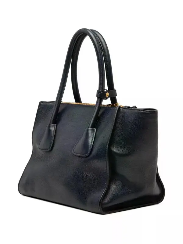 Prada Glace Calf Twin Pocket Double Handle Satchel