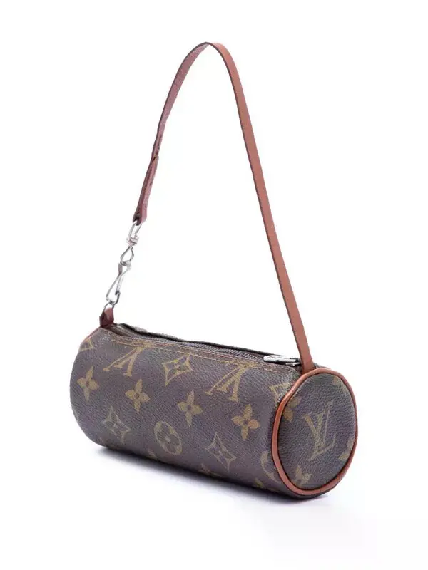 LOUIS VUITTON Monogram Canvas Papillon Pochette Handbag - Brown