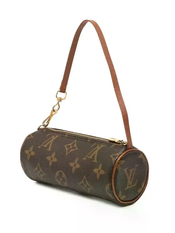 LOUIS VUITTON Monogram Papillon Pochette Handbag - Brown