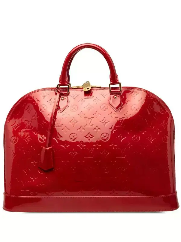 LOUIS VUITTON Monogram Vernis Alma Gm Handbag - Red