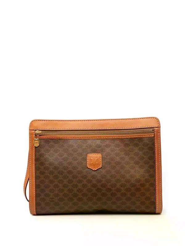 Celine Macadam Coated Canvas Clutch Bag