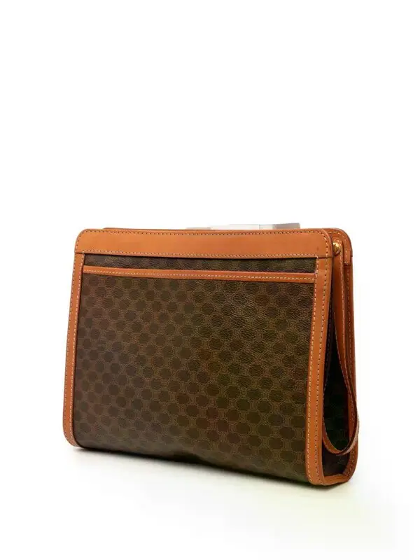 Celine Macadam Coated Canvas Clutch Bag
