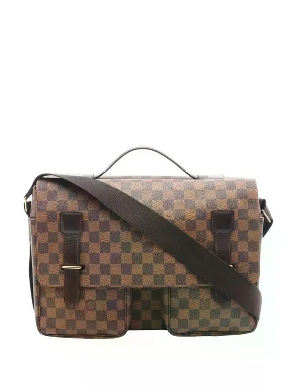 LOUIS VUITTON Damier Ebene Broadway Satchel - Brown