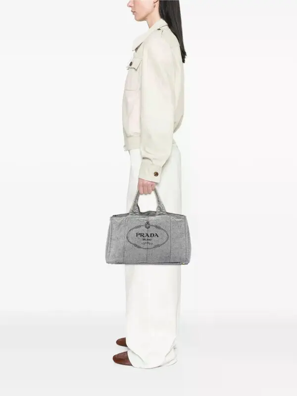 Prada Canapa Logo Satchel