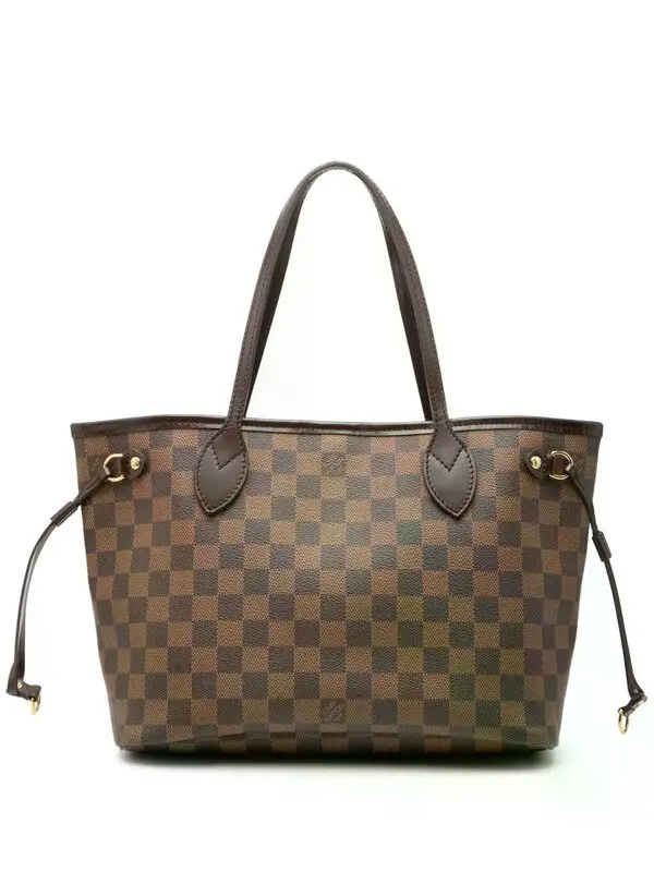 LOUIS VUITTON Damier Ebene Neverfull Pm Tote Bag - Brown