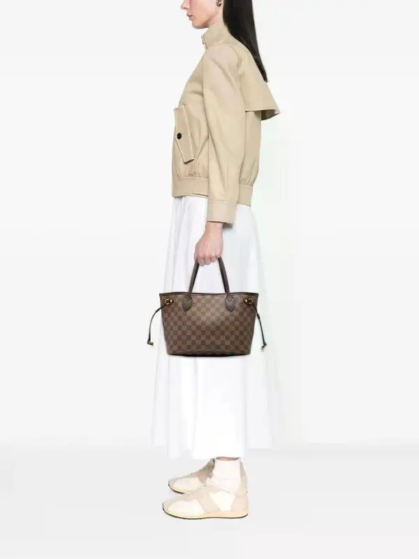 LOUIS VUITTON Damier Ebene Neverfull Pm Tote Bag - Brown