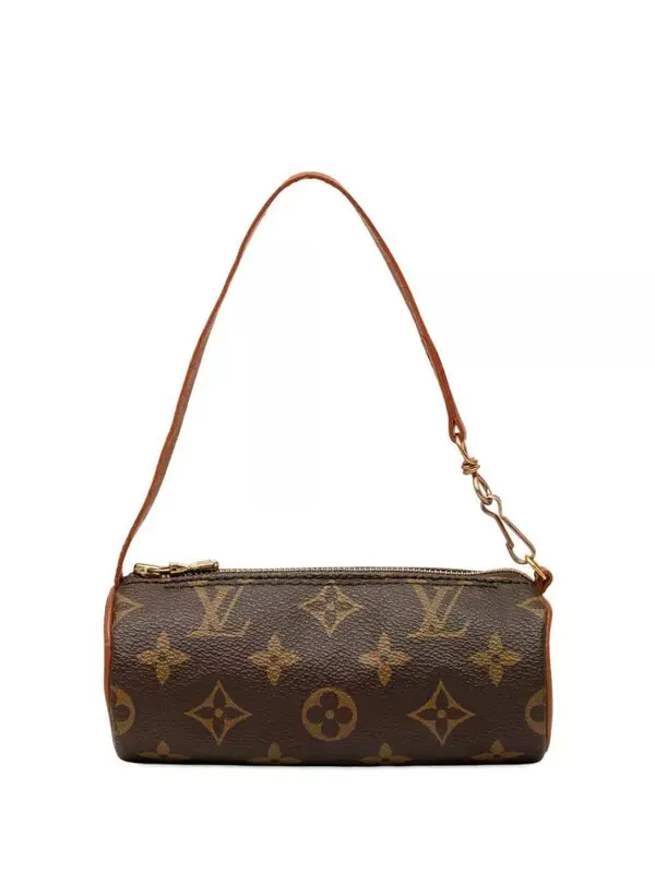 LOUIS VUITTON Monogram Papillon Pochette Handbag - Brown
