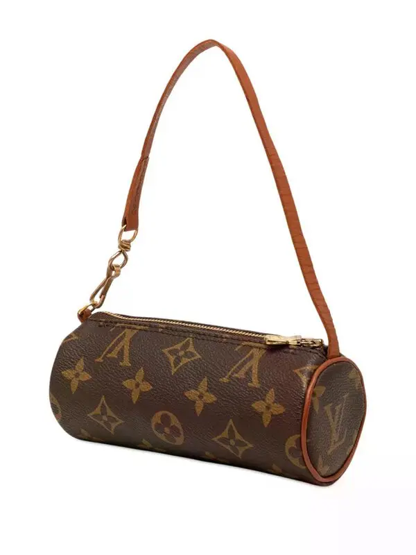 LOUIS VUITTON Monogram Papillon Pochette Handbag - Brown