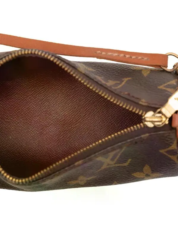 LOUIS VUITTON Monogram Papillon Pochette Handbag - Brown
